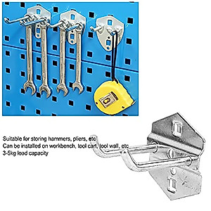Pegboard Hook,Peg Boards For Wall,5PCS Hardware Tool Storage Rack Pegboard Hook Wall Mounted Garage Tool Storage Stand(50*￠6mm)