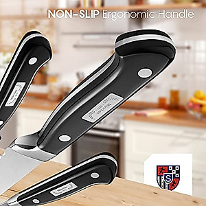 Serrated Bread knife 10 inch - Ultra sharp Bread Slicing Knife Forged from German Stainless Steel 5Cr15Mov, HRC58, Full Tang kitchen bread knife for Homemade, Crusty&Soft Bread