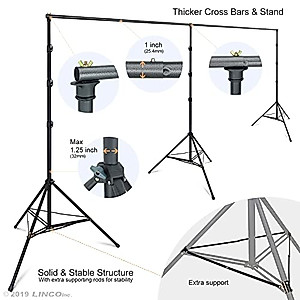 LINCO Lincostore 12x20 feet Heavy Duty Photography Backdrop Stand Background Support System Kit 4169H