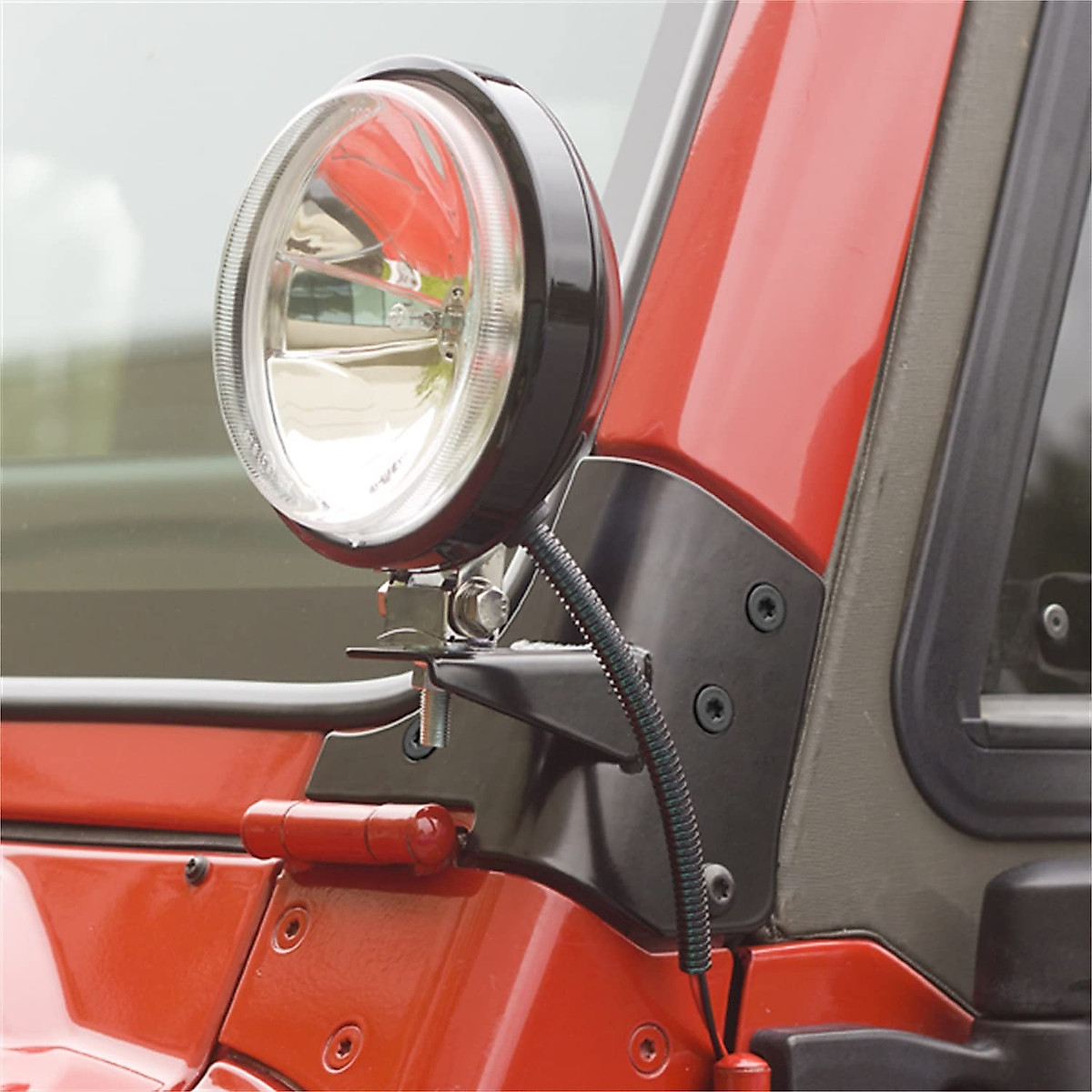 Rugged Ridge 11027.02 Light Mount Bracket Kit, Windshield; 97-06 Jeep Wrangler TJ