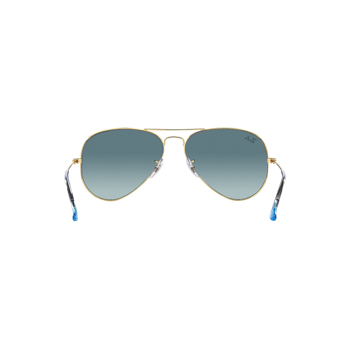 Ray-Ban RB3025 Classic Aviator Sunglasses, Gold/Blue Gradient Grey, 58 mm