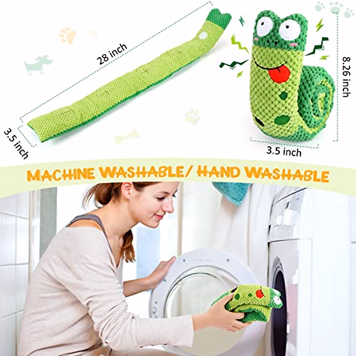 Eneston Dog Toys, Squeak Dog Toy Dog Puzzle Toys IQ Training, Dog Snuffle Toys Foraging Instinct Training Suitable for Small Medium and Large Dogs