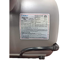 Lasko Super Fan Max Air Mover for Janitorial Water Damage Restoration Stackable Carpet Dryer Floor Blower Fan, Grey