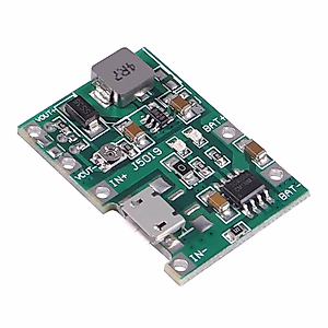 6 Pcs Battery Charger Module USB TP4056 3.7V 4.2V to 9V 5V 2A Charge Discharge Integrated Step Up Module,18650 Lithium Li-ion Battery Charger Module