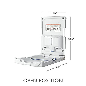 2020 Foundations Vertical Surface Mount Baby Changing Station (Ez Mount Backer Plate Not Included), Light Gray