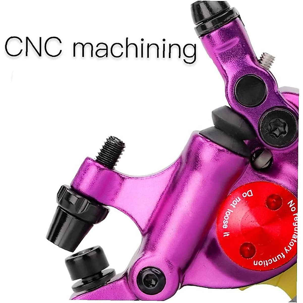 1 Pair Front & Rear HB-100 MTB Bike Hydraulic Disc Brake Calipers Aluminum Alloy Mountain Bike Road Bicycle Line Pulling Brake Clamp (Color : Purple, Size : Only Front)