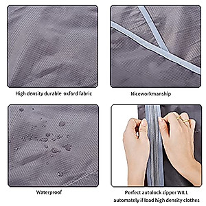 Hanging Laundry Hamper Bag Space Saving Wall with Stainless Steel Hooks Dirty Clothes Bag Large Storage Folding Basket Hanging Zippered Laundry Basket for College, Closet, Behind Doors