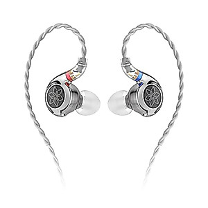 FIIO FD11 Earphones High Performance Dynamic Driver IEMs Earbuds with Deep Bass 0.78mm Detachable Cable 3.5mm Plug in Ear Headphones for Musician Singer Music (Silver)