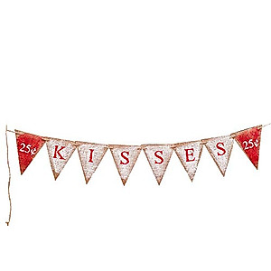 Valentines Day Decor | Valentines 25 cent Kisses Banner | Valentine Decoration