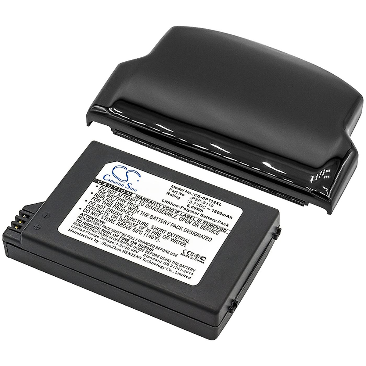 Cameron Sino Battery for Lite, PSP 2th, PSP-2000, PSP-3000, PSP-3001, PSP-3004, PSP-3008, Silm PN: PSP-S110 1800mAh / 6.66Wh