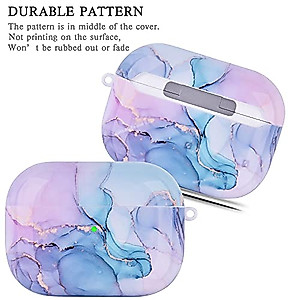 OLEBAND Airpods Pro 2 Case 2022 with Marble Pattern,Hard Flexible Protective and Anti-Slip Cover for Apple Air pod Pro 2nd Generation Case,iPods pro 2 case for Women and Girls,Watercolor Marble