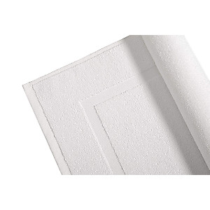 AmazonCommercial Premium 100% Cotton Bath Towel Mat Set, Pack of 6, 684 GSM, White, 30" x 20"