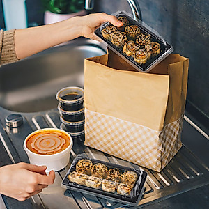 Sushi Containers with Lid: 100 Pcs Black Disposable Sushi Containers Sushi Boxes with Clear Lid Fruit Cake Dessert Container