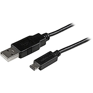 StarTech.com 3m 10 ft Long Micro-USB Charge-and-Sync Cable -M/M - USB to Micro USB Charging Cable - 24 AWG (USBAUB3MBK) Black