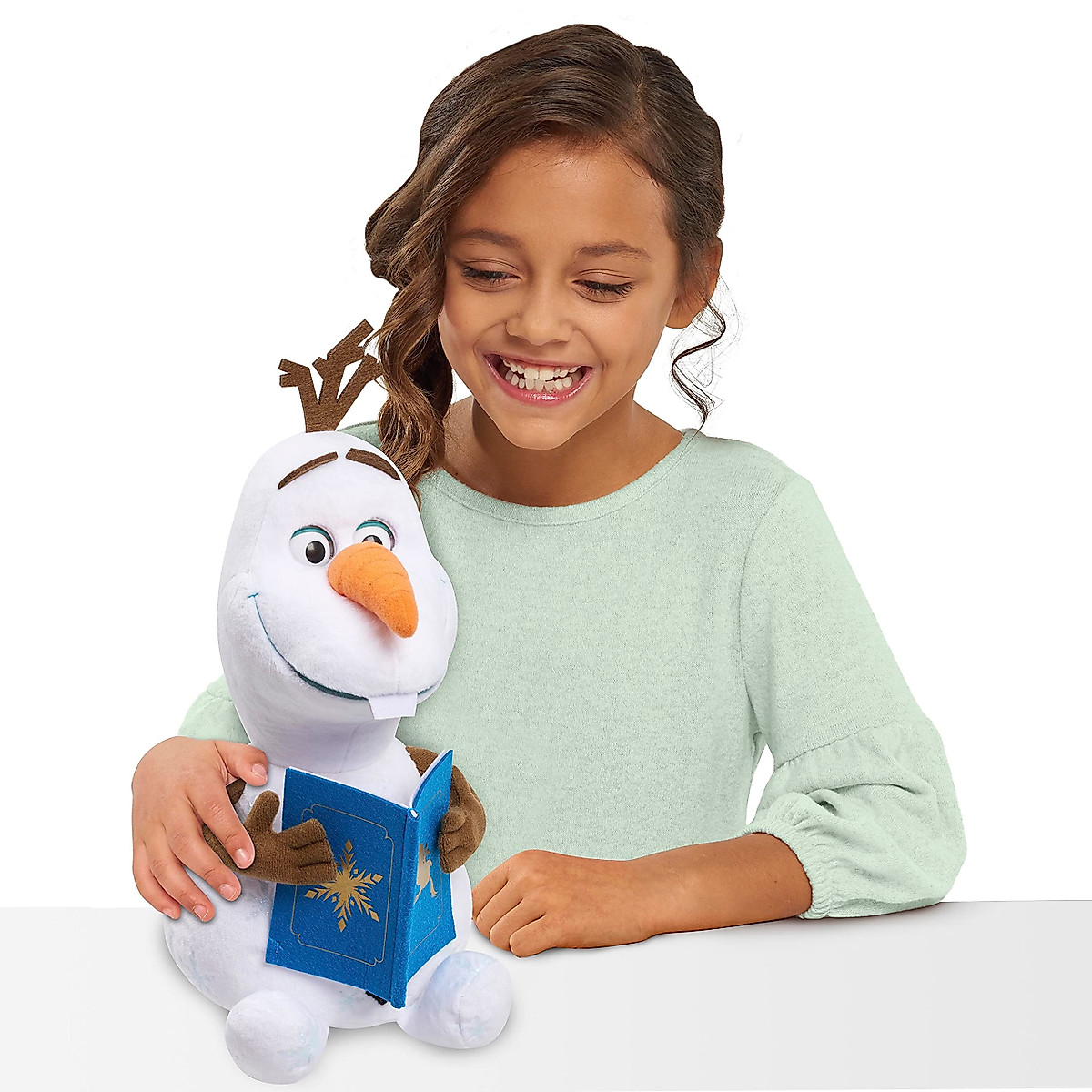 Disney Frozen Story Time Olaf, 12-inch Talking, Singing Plush Toy, 3 Modes of Play, Officially Licensed Kids Toys for Ages 3 Up by Just Play