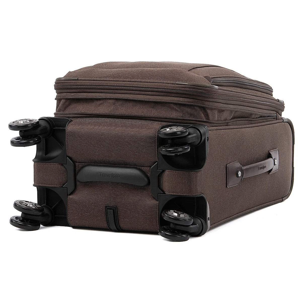 Travelpro Platinum Elite Softside Expandable Carry on Luggage, 8 Wheel Spinner Suitcase, USB Port, Suiter, Men and Women, Rich Espresso Brown, Carry On 21-Inch