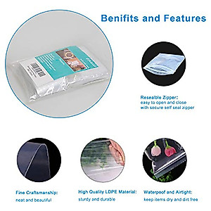 Edvision 2" x 3" Plastic Bags, 200 Count 2 Mil Transparent Resealable Zipper Poly Bags, Reclosable Storage Bags for Jewelry Supplies, Beads, Screws, Small Items