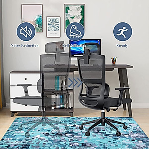 Pauwer Office Chair Mat for Hardwood Floor, 36"X48" Computer Chair Mat for Gaming, Desk Chair Mat, Low Pile Chair Mat Floor Mat Carpet, Anti-Slip Floor Protector Rug for Home Office