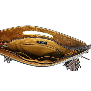 American Darling Aztec Cross Body Bag In Blue Style Number ADBG496E (Turquoise)