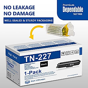 YOISNER TN227 TN-227 Toner Cartridge Black Compatible Replacement for Brother TN227 MFC-L3710CW L3770CDW L3750CDW HL-3210CW 3230CDW 3270CDW 3230CDN 3290CDW DCP-L3510CDW L3550CDW Printer, 1-Pack