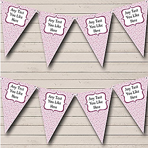 Pretty Pink Summer Floral Personalized Retirement Party Bunting Banner Garland