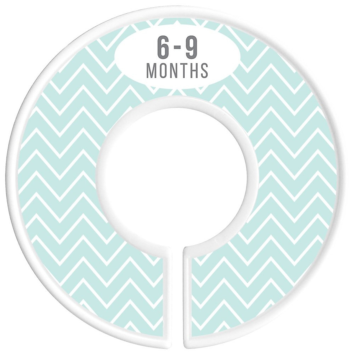 Baby Closet Size Dividers, Mint, Set of 6 Organizers, BoyStripe, Chevron