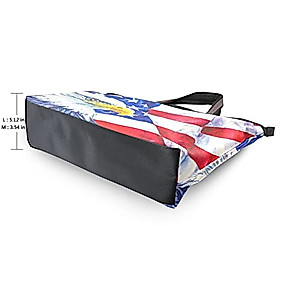 Sletend American Usa Flag Handbags for Women Fashion Tote Bags Shoulder Bag for School Travel Work Shopping