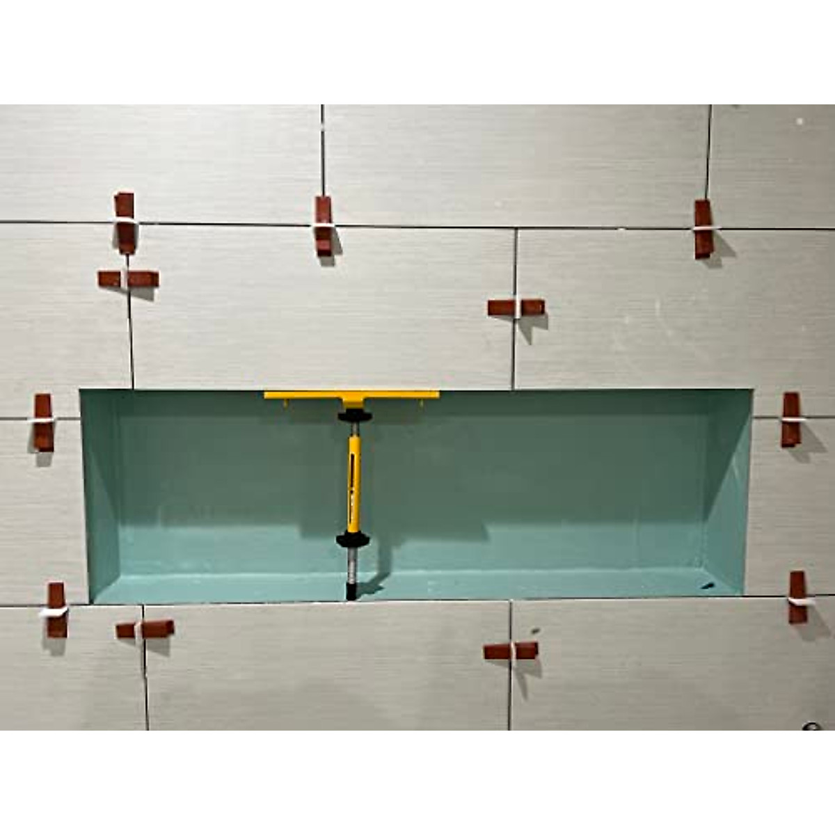 Planum Tile Niche Supporter for Shower Niche Tiling Tools and Renovations Tool Kit for Home Remodeling Construction Installation of Ceramic Porcelain Tiles for Niche Shower Shelf Insert Aluminum Kit