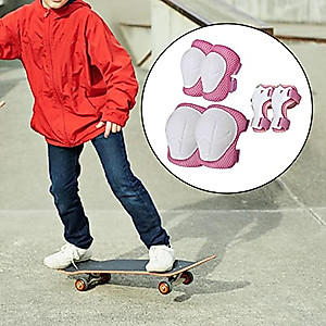 Colcolo Kids Pads Protective Adjustable for Skateboarding Rollerblading Boys Girls Child Children, Pink