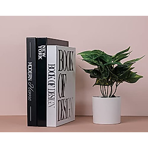 Set of 3 Decorative Books for Home Decor - XL Coffee Table Decoration Books - Best Display Books - Book Decorations - Modern Hardcover Book Stack - Fashion Designer Book Set - New York/Black/White