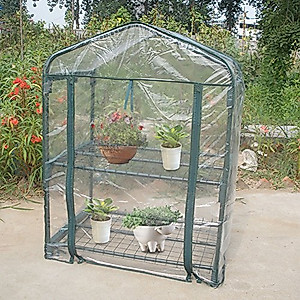 Portable Greenhouse Instant Pop-up Fast Setup Indoor Outdoor Plant Gardening Green House Canopy (Not Included The Iron Stand)