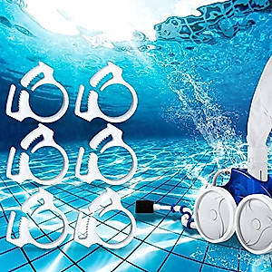 HENMI® 6 PCS Sweep Hose Attachment Clamp Clasp Replacement Pool Hose Clamps,Compatible with Polaris Pool Cleaners 180 280 360 380 480 for Polaris Tail Clamp B15 B-15