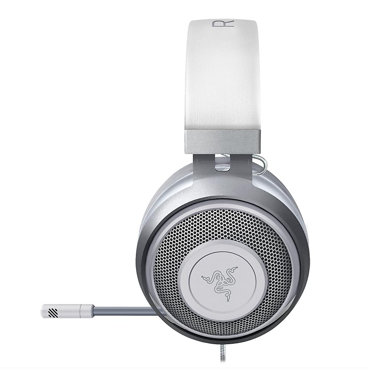Razer Kraken - Cross-Platform Wired Gaming Headset (Custom Tuned 50 mm Drivers, Unidirectional Microphone, 3.5 mm Cable with in-line Controls, Cross Platform Compatible) Mercury White