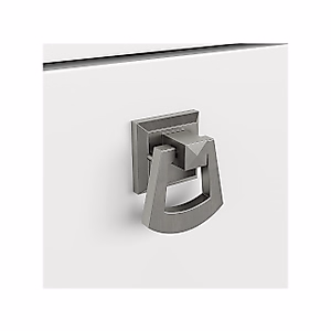 Bush Furniture Salinas L-Shaped Desk with Storage | Study Table with Drawers & Cabinets | Home Office Computer Desk in Pure White and Shiplap Gray