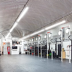 ANTLUX 110W LED Shop Light 8FT Linear Strip Lights Linkable, 12000 Lumens, 5000K, 8 Foot Garage Lights, Surface Mount and Hanging Ceiling Lighting Fixtures, Fluorescent Tube Replacement