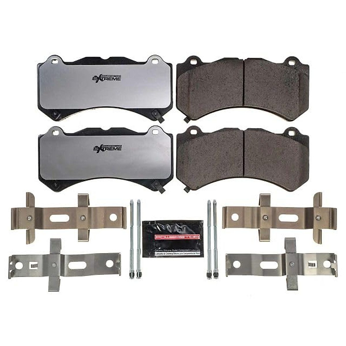 Power Stop Front Z26-1405 Z26 Carbon-Ceramic Brake Pads For Cadillac CTS Chevy Camaro Dodge Challenger Charger Jeep Grand Cherokee [Application Specific]