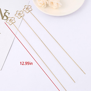 30pcs Metal Wire Floral Place Card Holder Stand, 13 Inch Table Name Number Picture Holder Clips Menu Note Memo Holder for Wedding Birthday Baby Shower Party Favor.