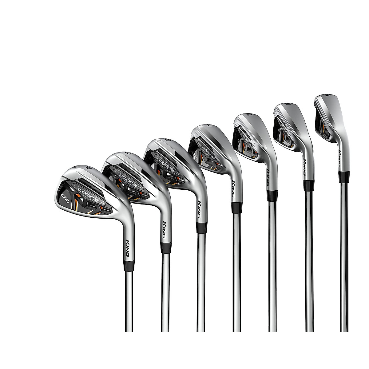 Cobra Golf 2022 LTDX Iron Set Satin Chrome-Gold Fusion (Men's, Right Hand, KBS Tour 90, Reg Flex, 5-GW)