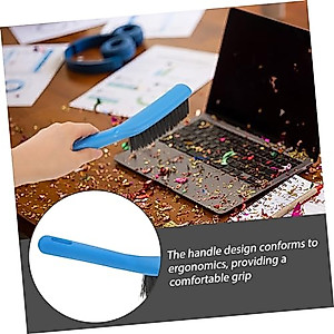 Sosoport 4 Sets Plastic Pool Table Cleaning Kit Mini Broom and Dustpan Blue Car Vent Cleaner Cleaning Small Dustpan