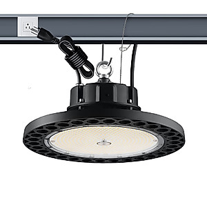 SERWING LED High Bay Light 150W, Super Bright led Shop Light 21,000LM Daylight, IP66 Waterproof Commercial Warehouse Area Light, 1-10V Dimmable High Bay Shop Light1