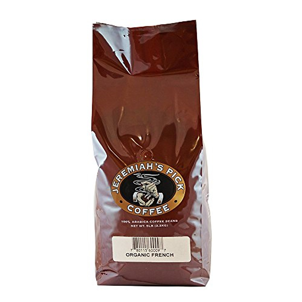 Jeremiah's Pick Coffee Organic French Roast Whole Bean Coffee, 5-Pound Bag