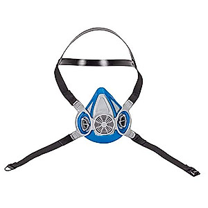 MSA 815692 Advantage 200 LS Series Half-Mask Respirator - Size: Medium, 2-Piece Neckstrap, Twin-Port, Reusable Gas Mask, MSA Advantage Cartridge Compatible