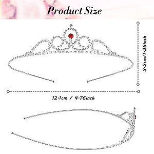 Hicarer 20 Pieces Girls Tiara Crown Bulk Silver Princess Tiaras Crystal Headband for Girls Wedding Birthday Party(Cute Style)