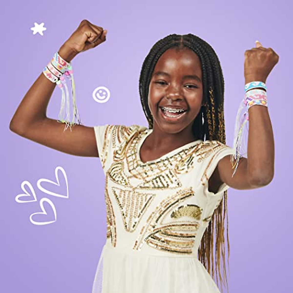 Blingle Bands DIY Gem Friendship Bracelet, 5 Band On The Go Starter Pod in 6 Piece CDU - Arts & Craft Activity for Ages 7 and Up