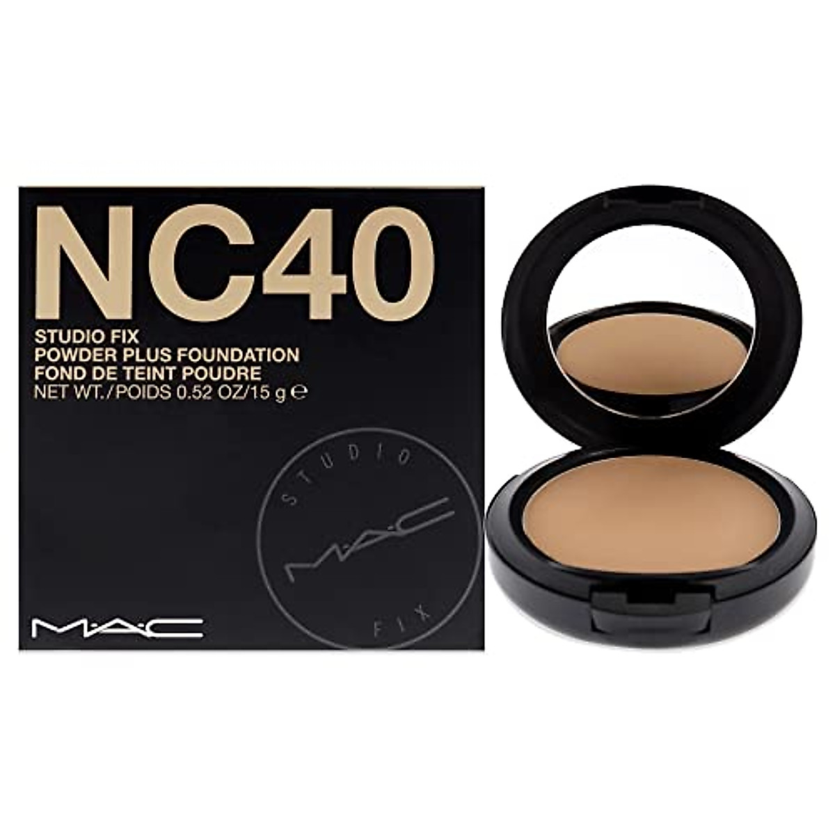 MAC Studio Fix Powder Plus Foundation for Women, NC40, 0.52 Ounce