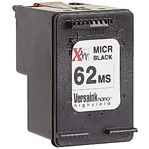 VersaInk-Nano HP 62 MS Black MICR Ink Cartridge for Check Printing