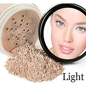 15 pc STARTER KIT w/BRUSHES & CASE (LIGHT) Mineral Makeup Foundation Blush Bronzer Illuminating Veil Set Bare Skin Matte Powder