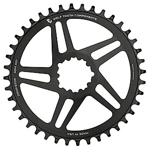 Wolf Tooth Direct Mount Round Mountain Bike Chainring for SRAM Cranks (26 Tooth, Drop-Stop A, 6mm Offset, MTB)