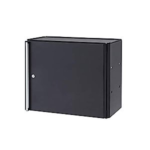 TRINITY 24 Inch Garage Storage Cabinet, 22 Gauge Steel, Wall-Mount, Adjustable Shelf and Reversible Door for Tools, Cleaning Supplies, and More, Black
