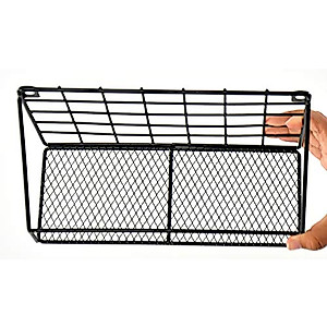 Home-X Rustic Metal Wall Floating Shelf, Small Floating Shelves for Wall, Hanging Shelf for Bedroom, Bathroom, Kitchen-9”Lx4”Wx5.5”H